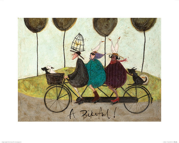 Sam Toft (A Bikeful!) 40cm x 50cm – Hopkinson's Timaru
